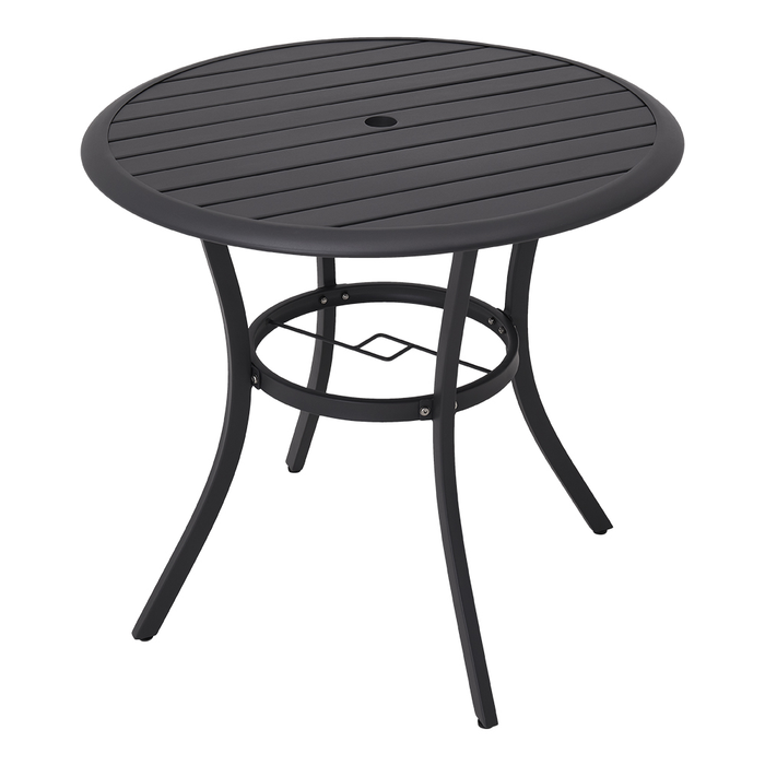 New Garden Metal Slatted Coffee Table Round Outdoor Table