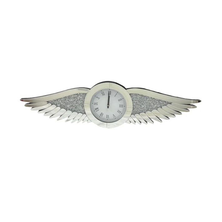 Wall Mounted Mirror Wing Clock