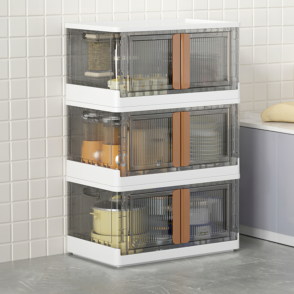 New Stackable Foldable 3 Tier Storage Box